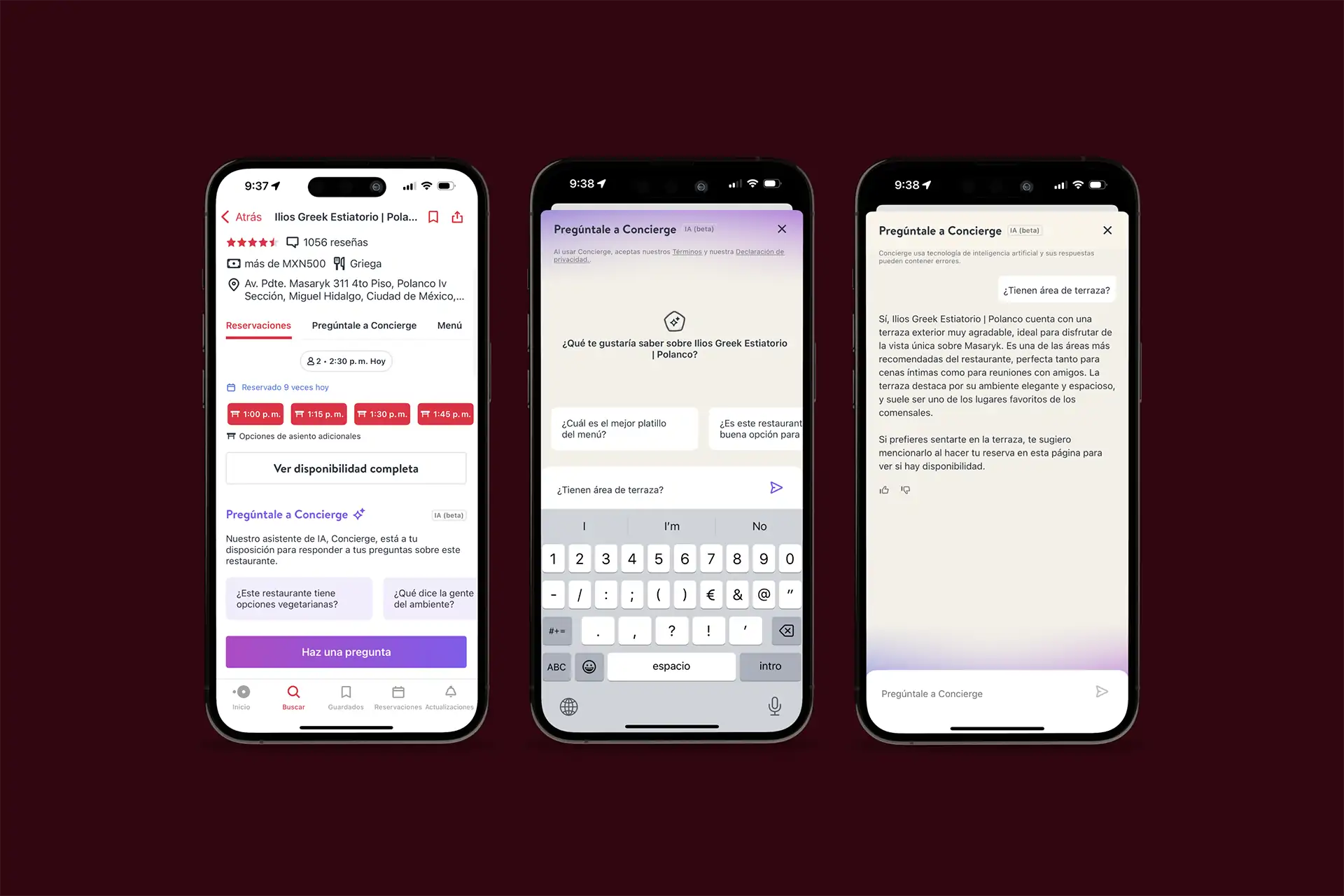 El Concierge con IA de OpenTable: Ayuda a convertir las preguntas de ...